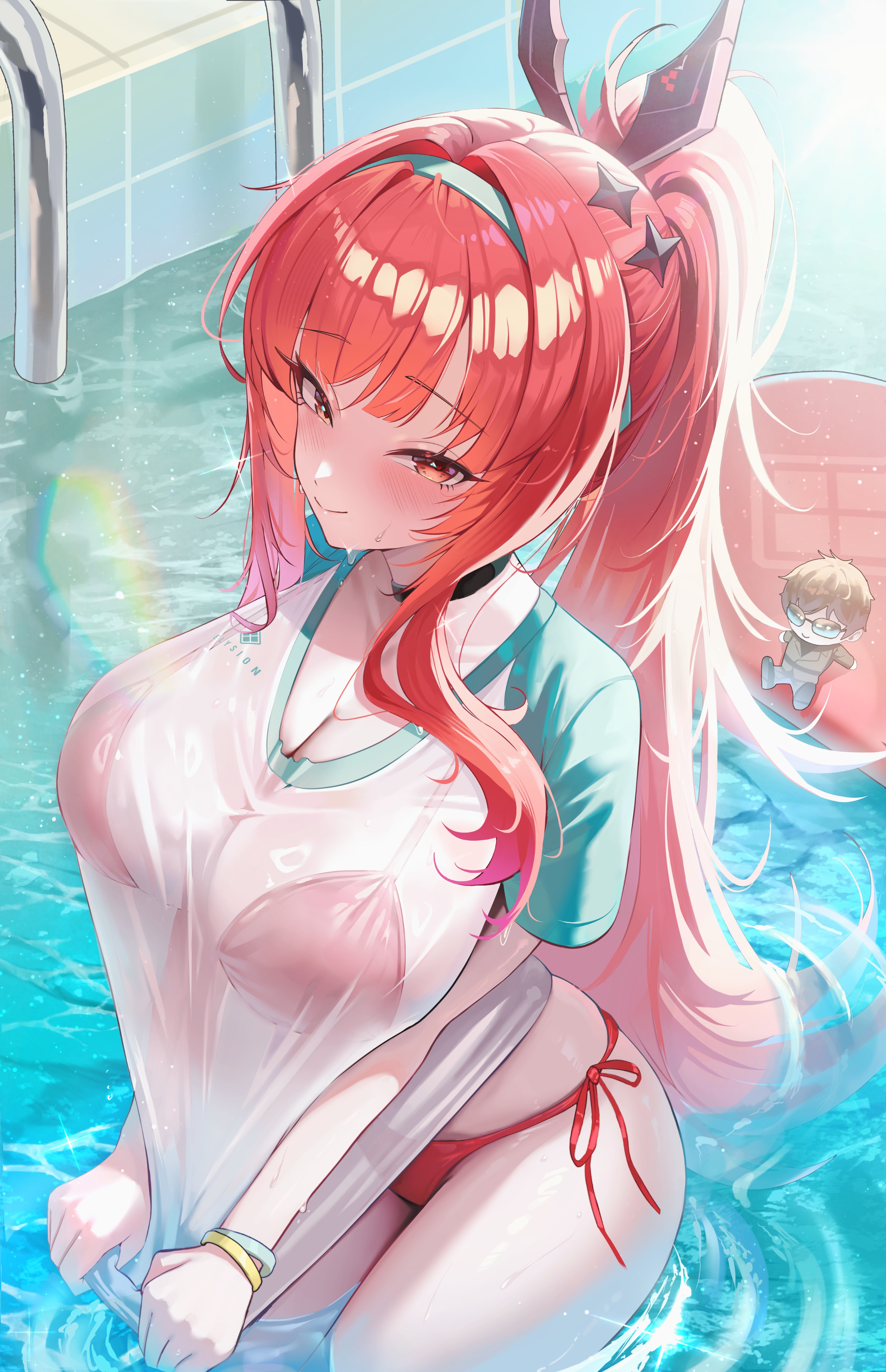 ion 932 goddess of victory: nikke rapi (nikke) bikini chibi see through swimsuits wet wet ...